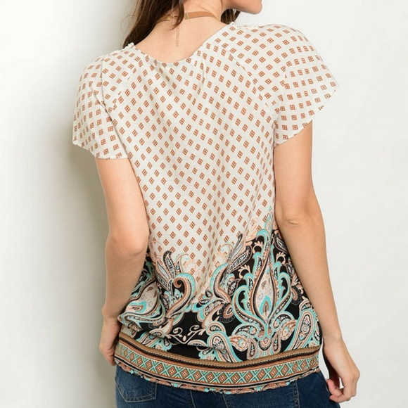 Grifflin Paris | Tops | Paisley Multi Top Grifflin Paris | Poshmark